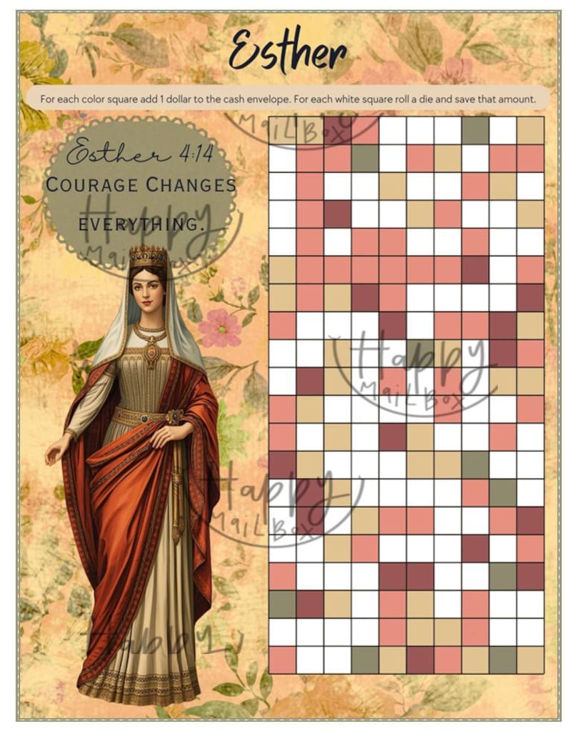 Women From the Bible- Esther and Hannah - Savings Challenges and Cash Envelope - Etsy