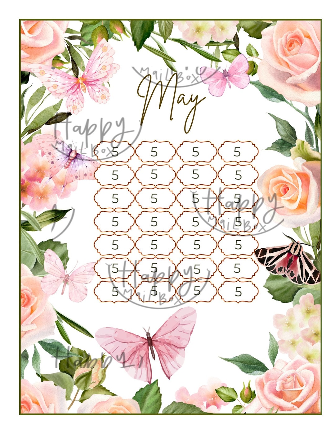 May Wild Beauty Monthly Challenge and Cash Envelope - Etsy
