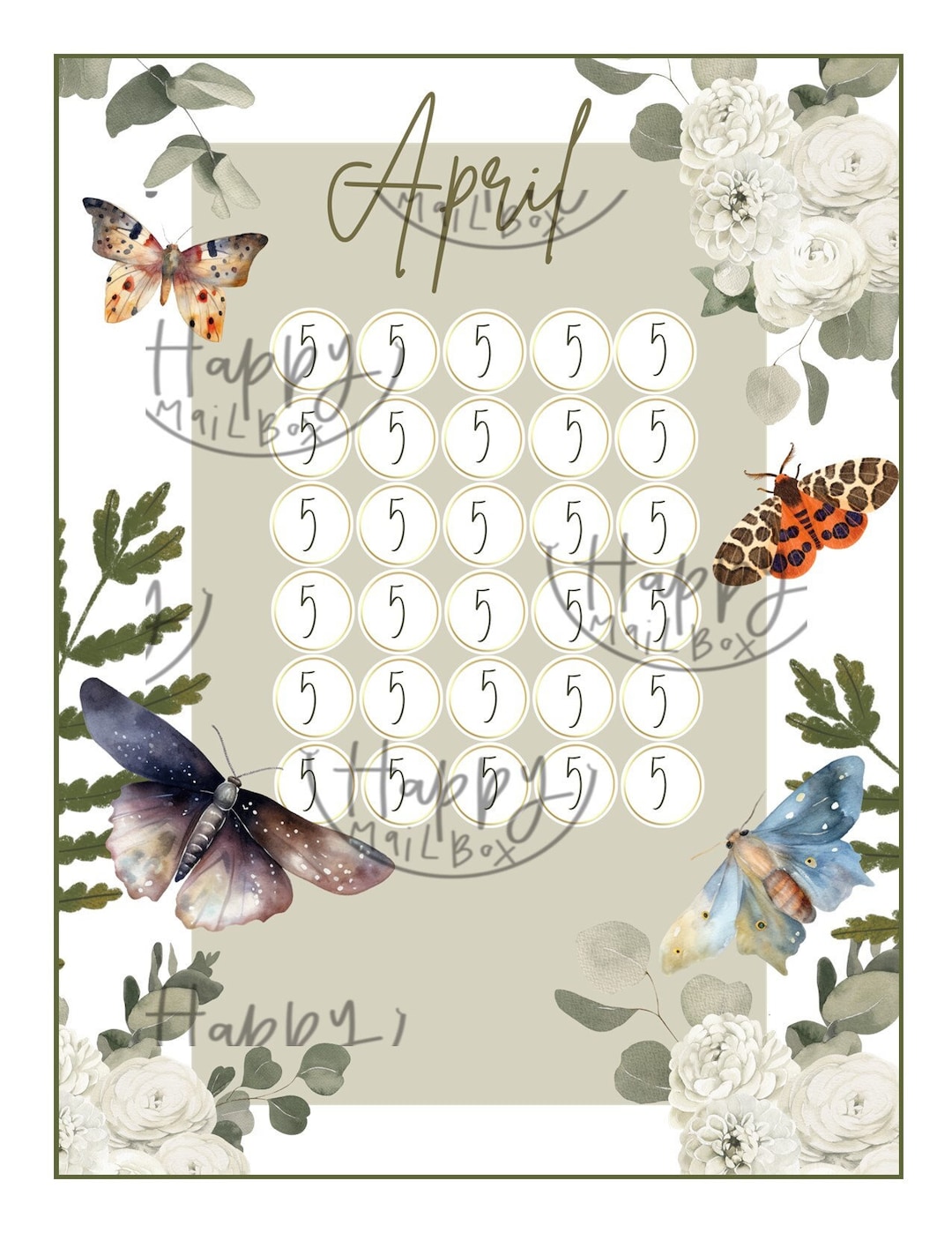 Wild Beauty Monthly Savings Challenge and Cash Envelope- April - Etsy