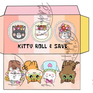 Kitty Roll and Save Bundle With Cash Envelope - Etsy
