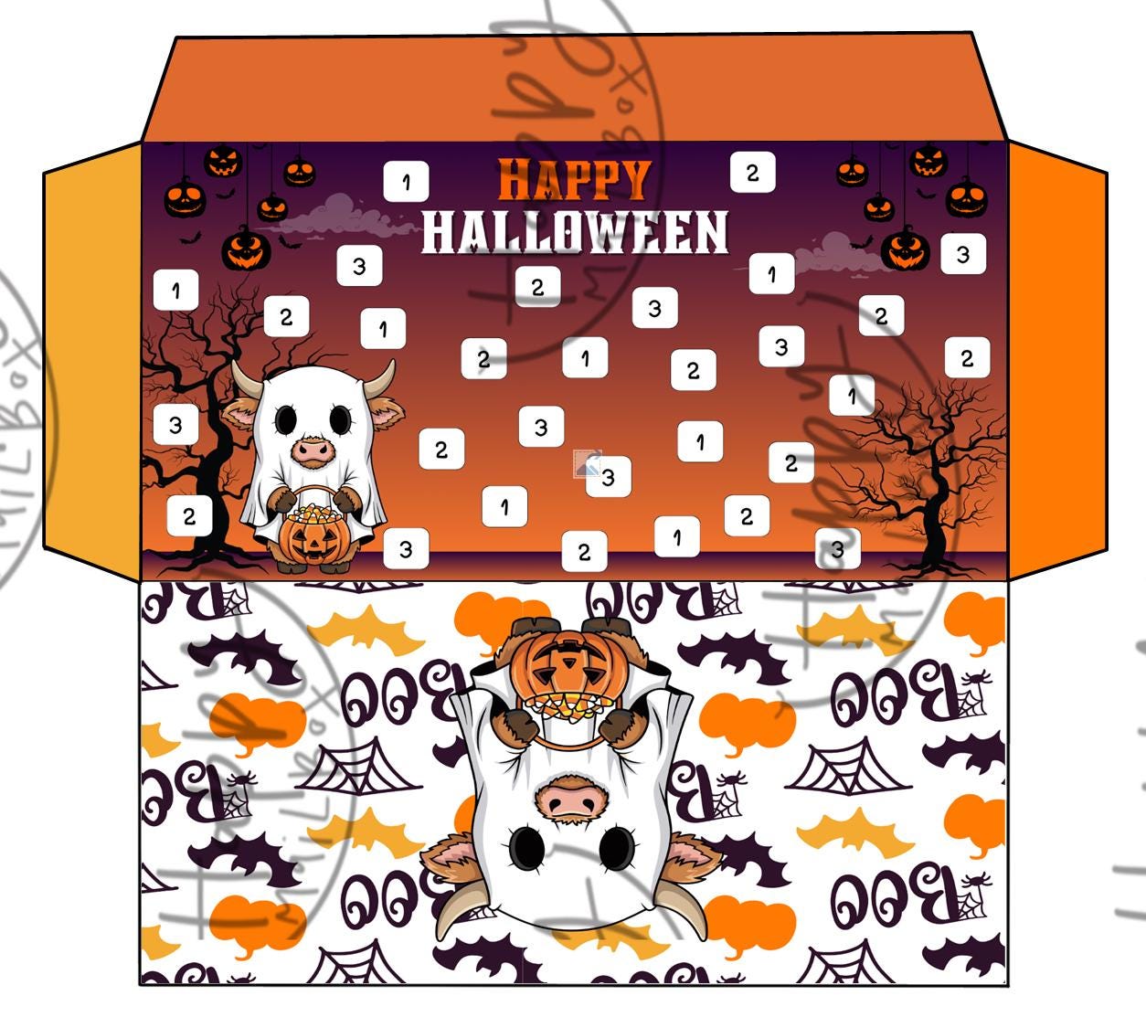 Holy Cow Spooky Halloween Envelope Set- Bonus Trick or Treat Challenge ...