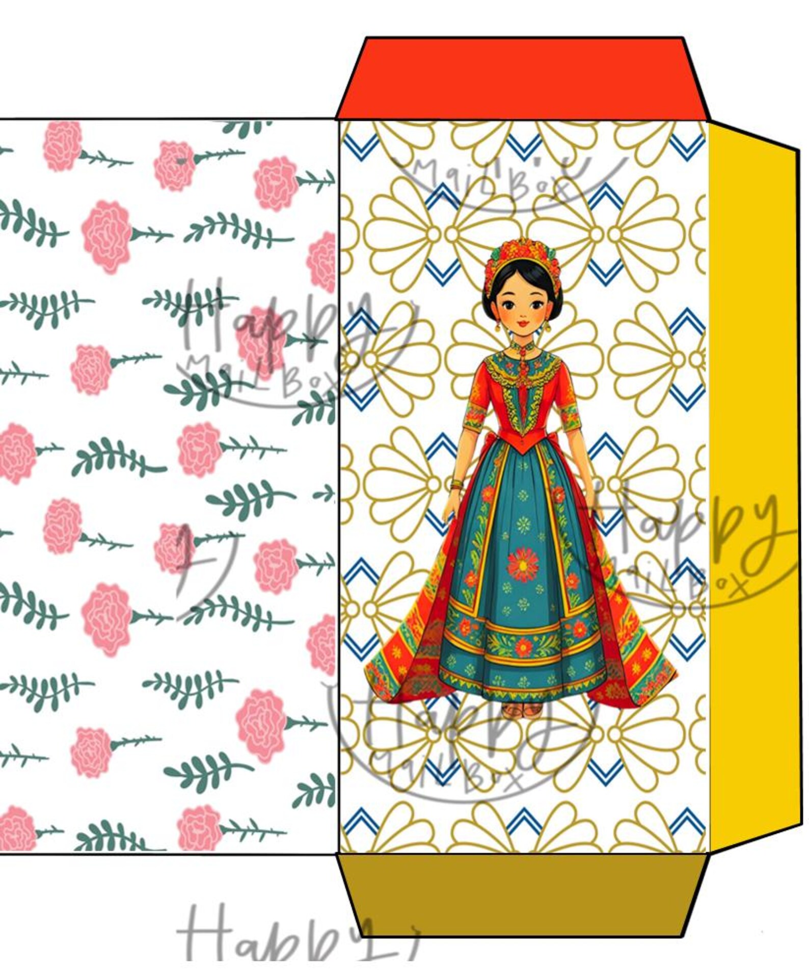 Filipino Paper Doll Savings Challenge and Cash Envelope - Etsy