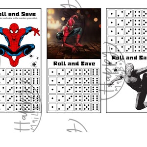 Super Hero Roll and Save Savings Challenge and Cash Envelope - Etsy