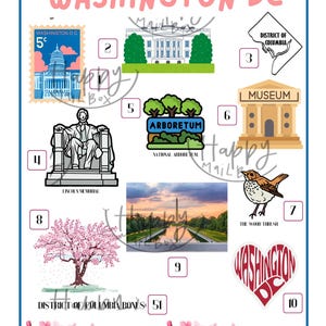 Washington DC- District of Columbia Savings Challenge and Cash Envelope ...