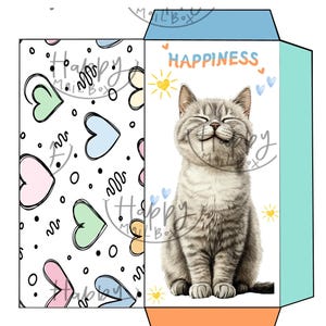 Happiness Cat Savings Challenge and Cash Envelope - Etsy