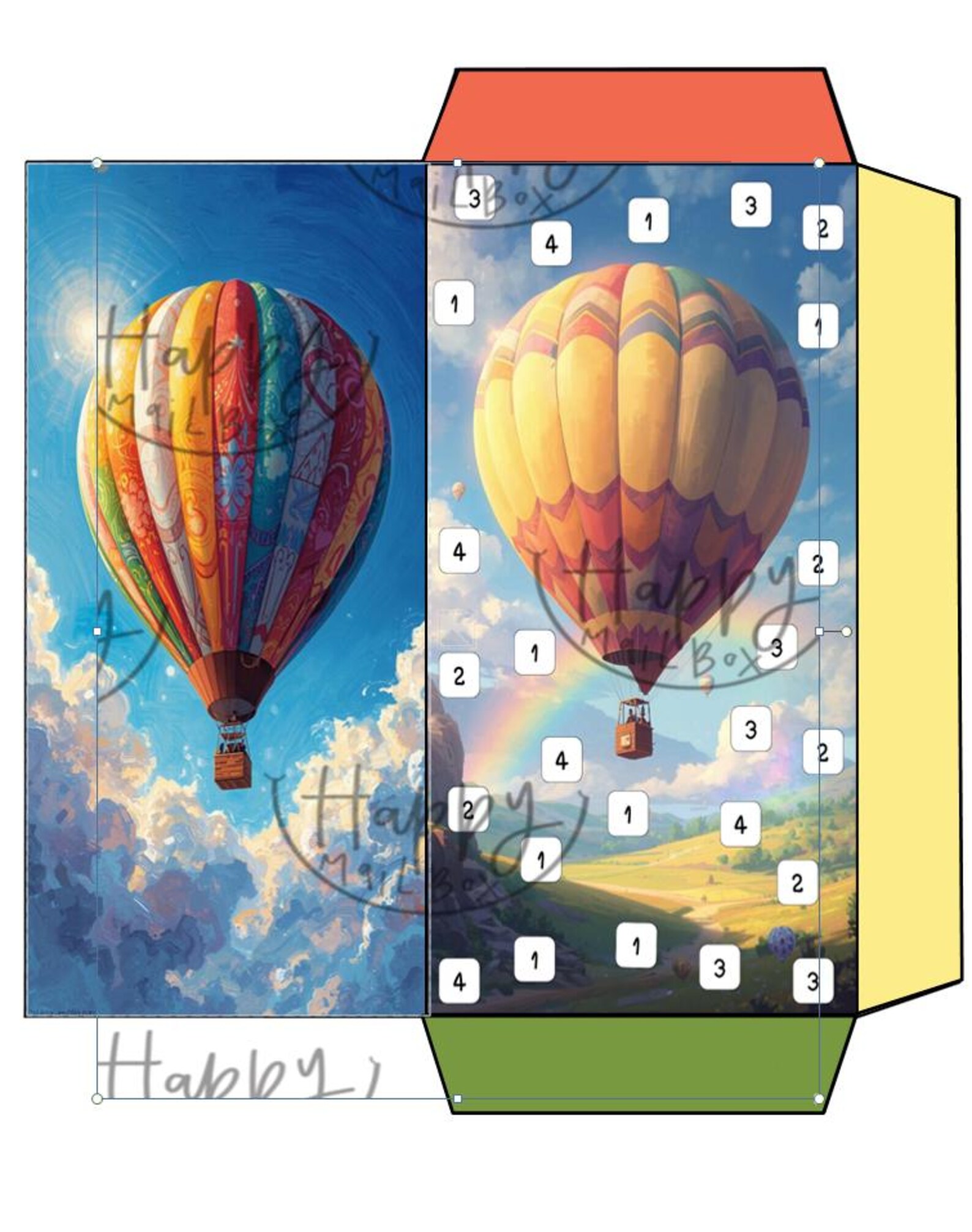 Hot Air Balloon Envelope Savings Set of 6 - Etsy
