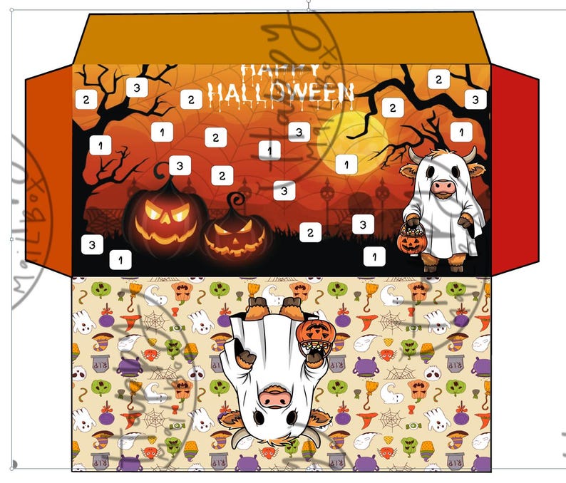 Holy Cow Spooky Halloween Envelope Set- Bonus Trick or Treat Challenge ...