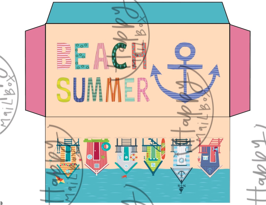 Beach Summer Savings Challenge With Cash Envelope - Etsy