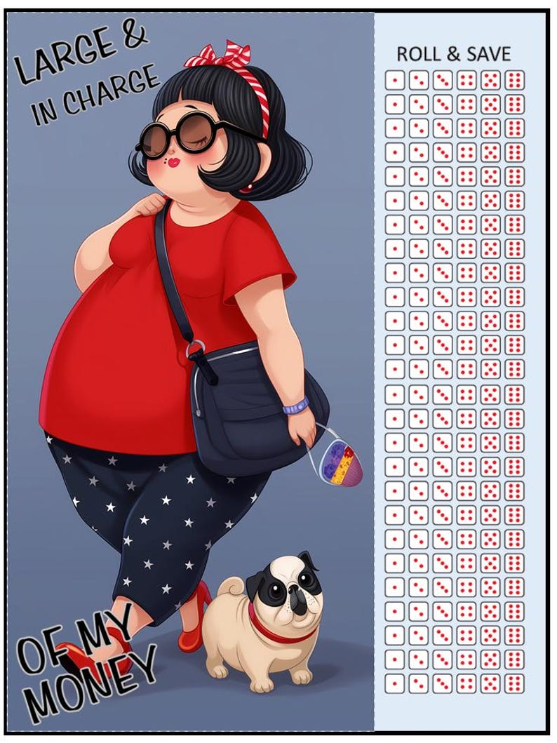 Large and in Charge of My Money Roll and Save- With Cash Envelope - Etsy