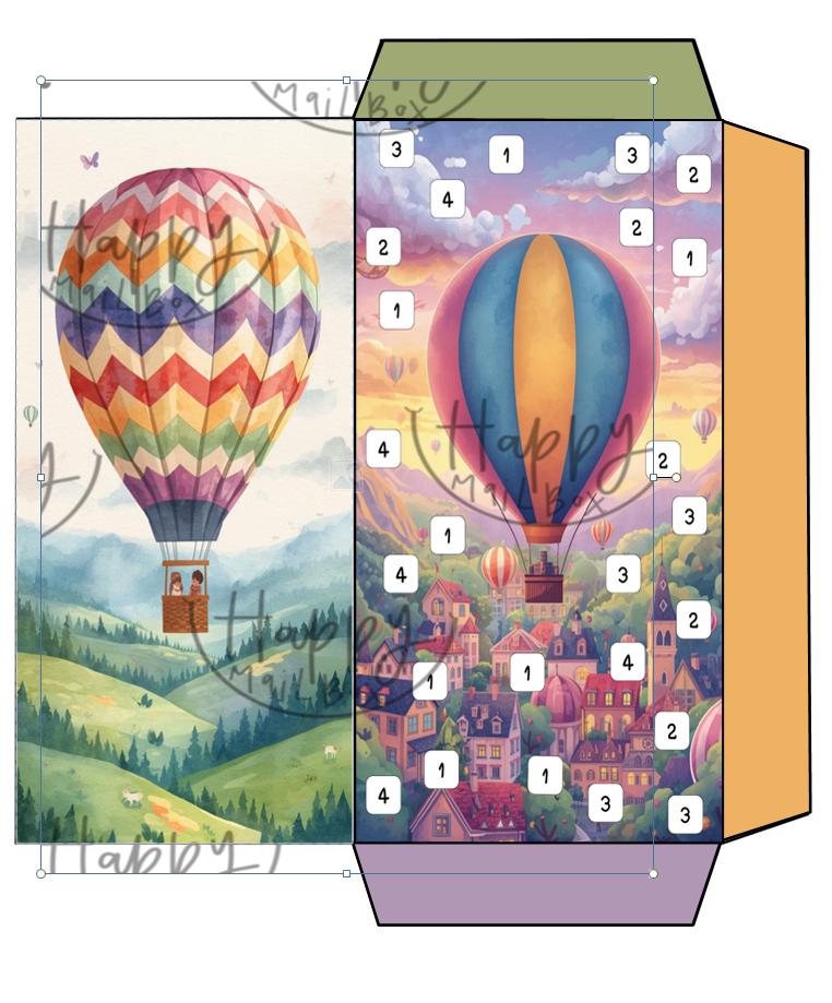 Hot Air Balloon Envelope Savings Set of 6 - Etsy