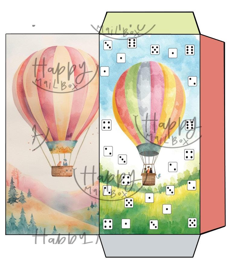 Hot Air Balloon Envelope Savings Set of 6 - Etsy