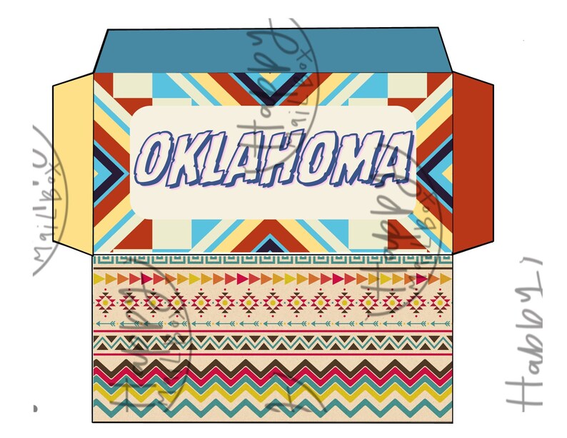 Oklahoma the 46th State Savings Challenge and Cash Envelope - Etsy