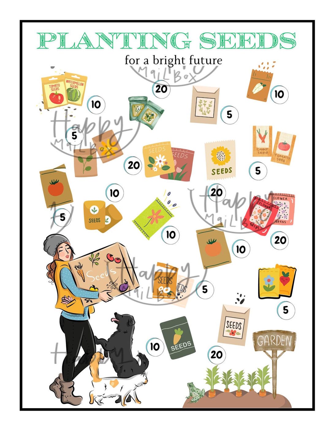 Planting Seeds Savings Challenge and Cash Envelope - Etsy