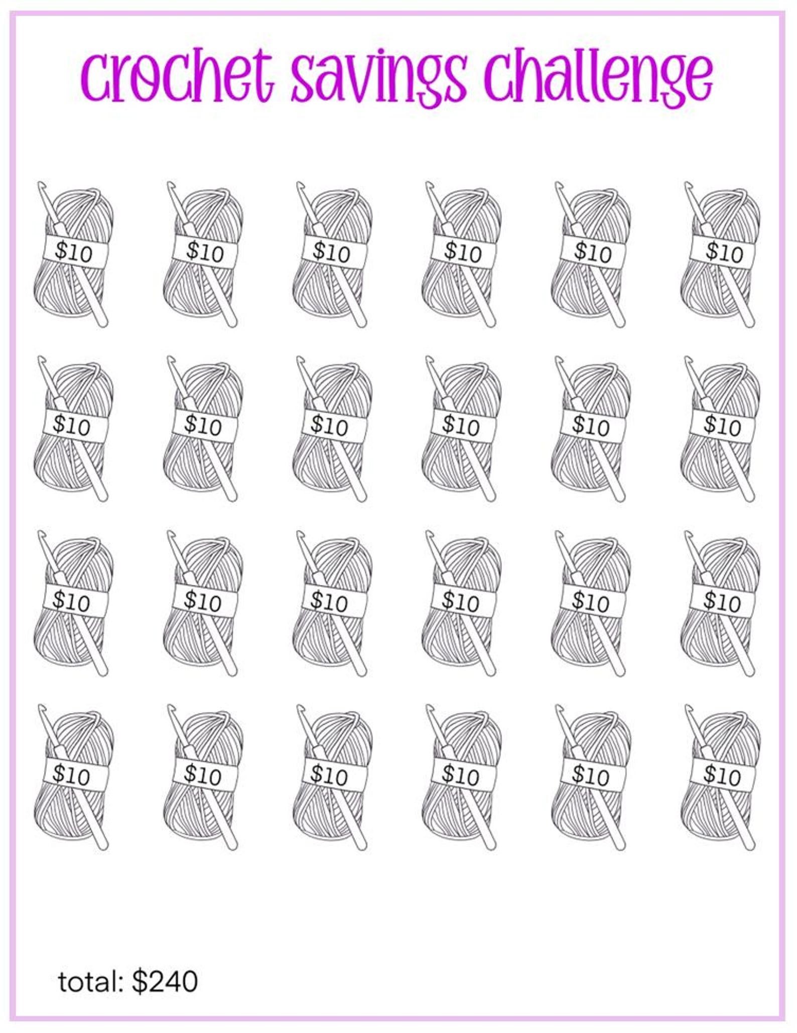 Crochet Hobby Savings Challenge and Cash Envelope - Etsy