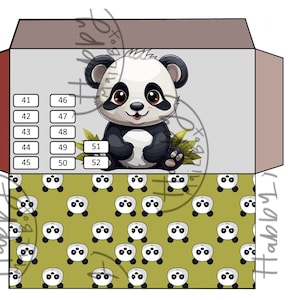 52 Week Panda Savings Challenge and Cash Envelopes - Etsy