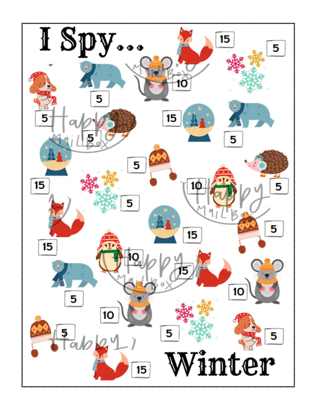 I Spy Winter Savings With Cash Envelope - Etsy