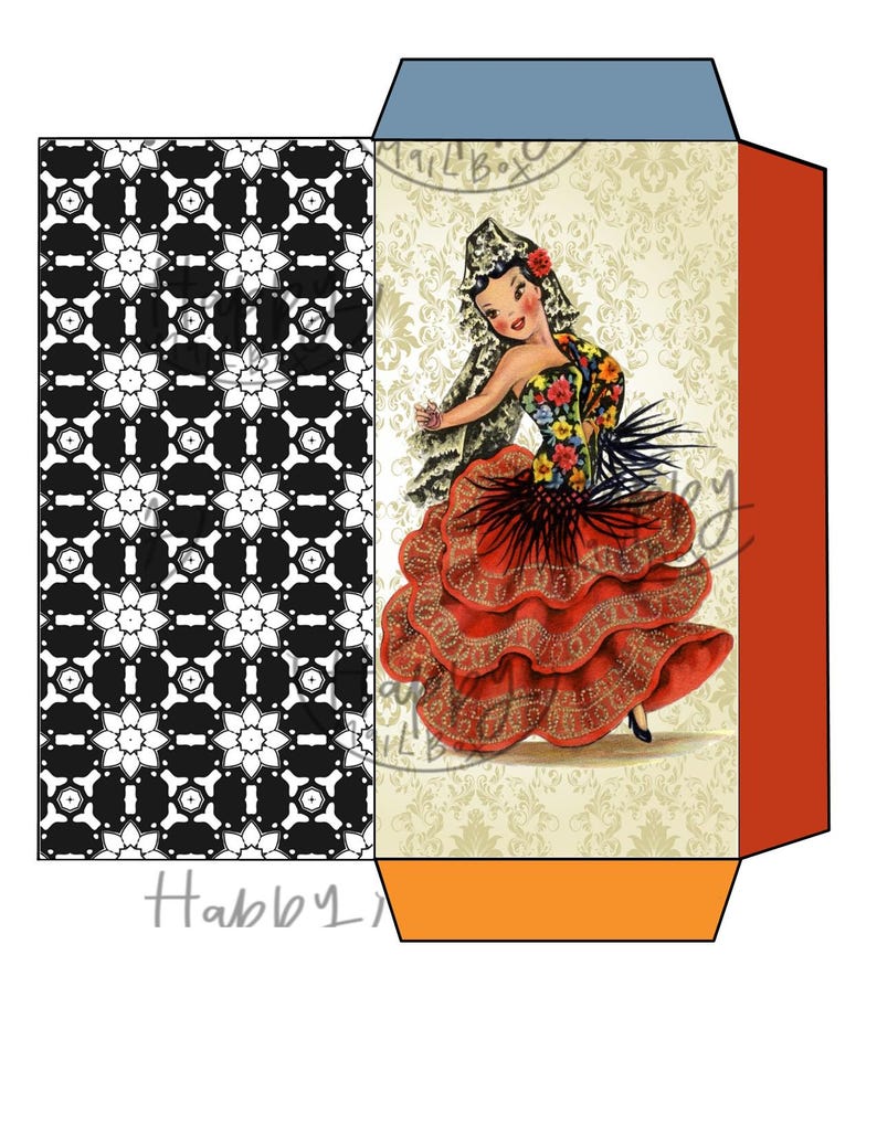 Spain Paper Doll Savings Challenge and Cash Envelope - Etsy