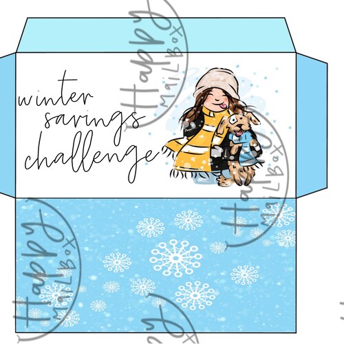 Winter Savings Challenge Cash Envelope - Etsy