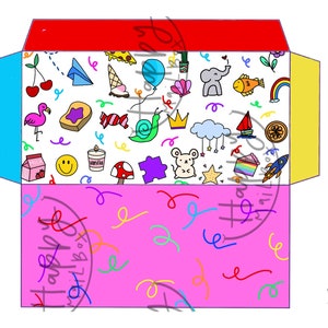 Doodle Savings Challenge and Cash Envelope - Etsy