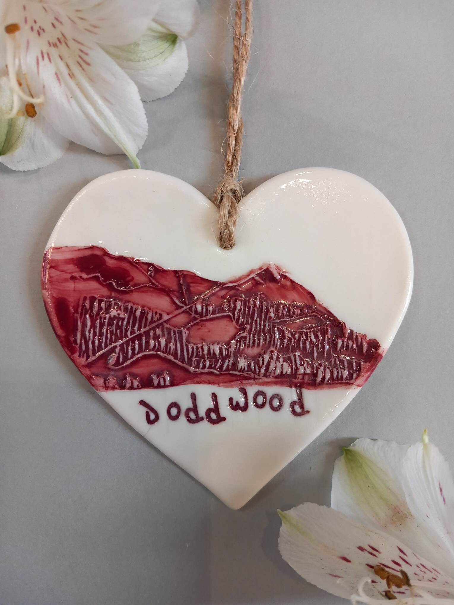 Decoración Dodd Wood Keswick colgante corazón - Etsy España