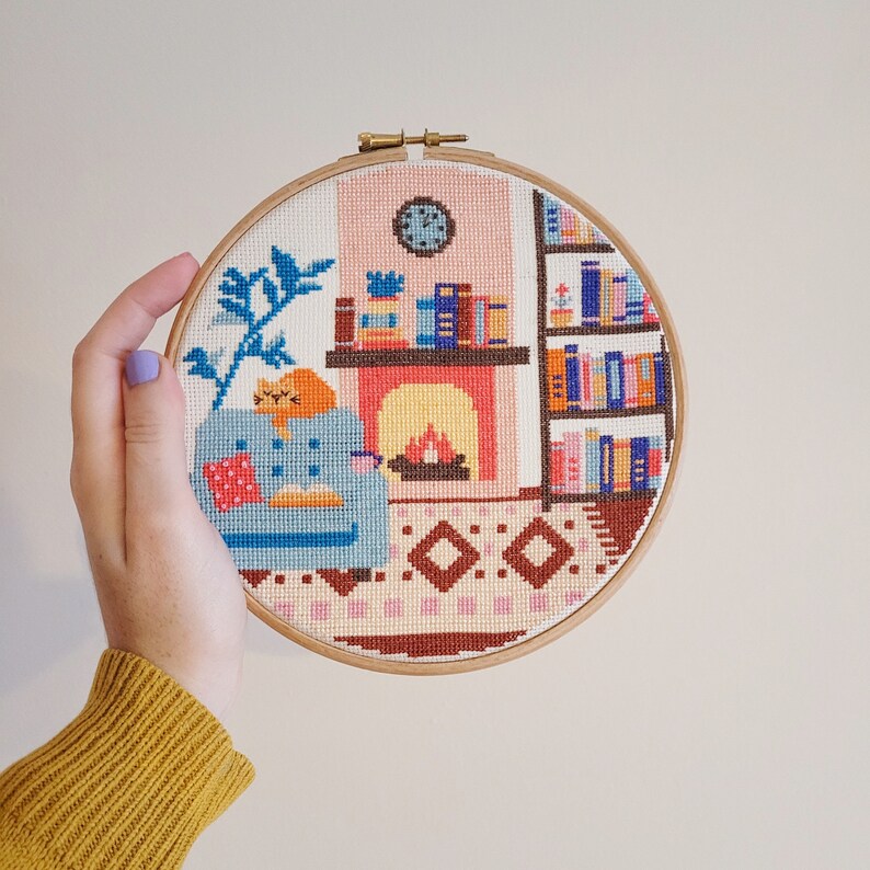 Library Cross Stitch Pattern Full-colour PDF Instant - Etsy