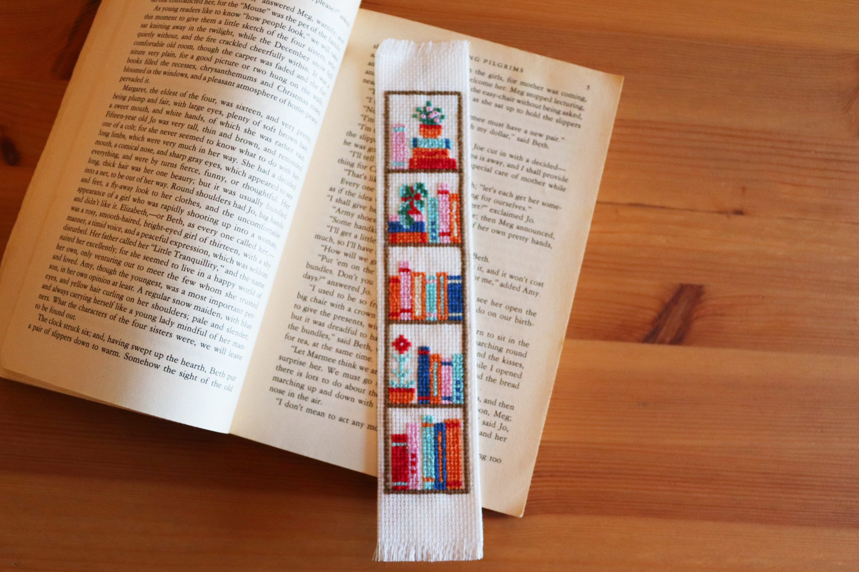 Bookcase Bookmark Cross Stitch Pattern, Full-colour PDF, Complete ...