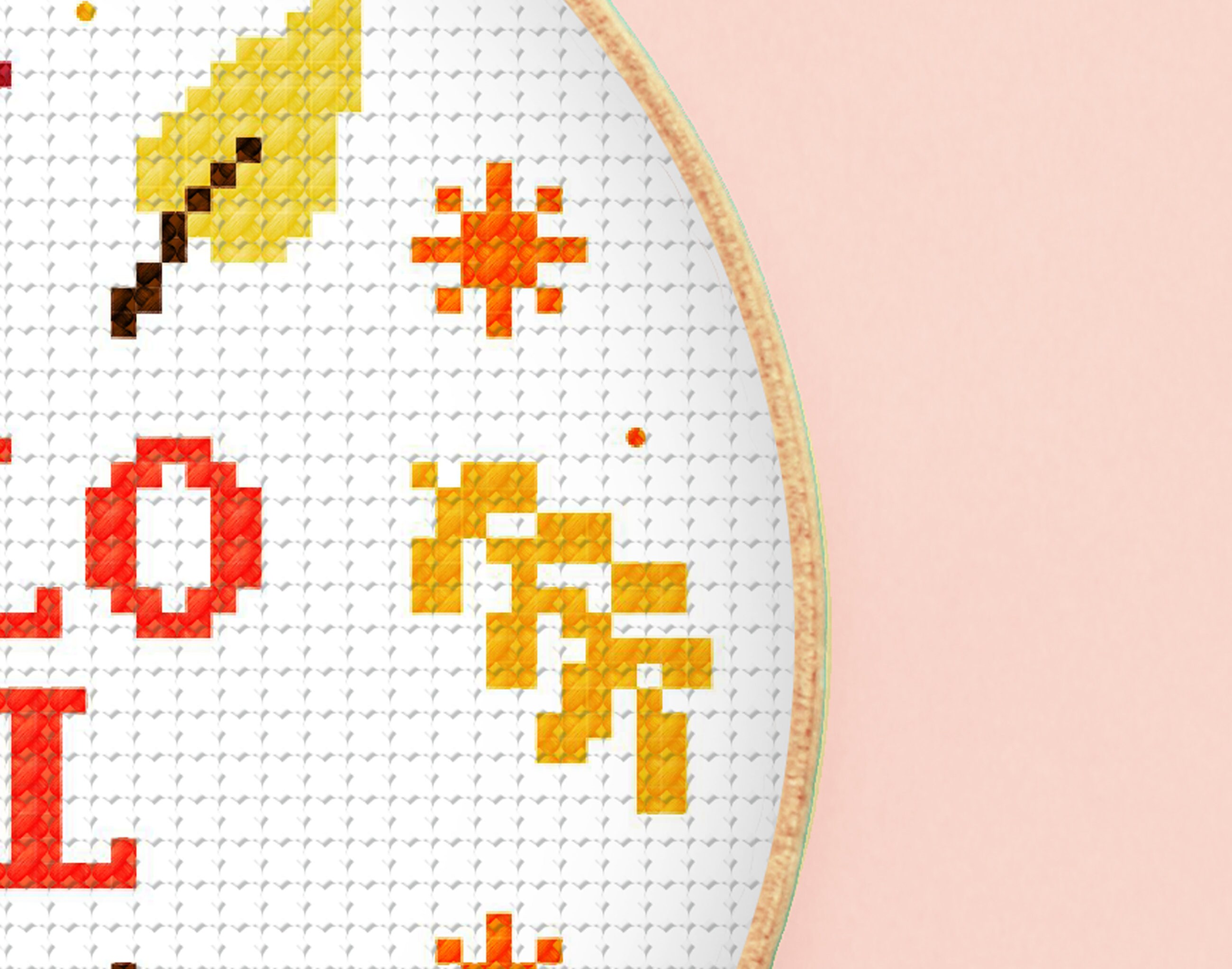 Hello Fall Autumn Cross Stitch Pattern Instant Download PDF - Etsy