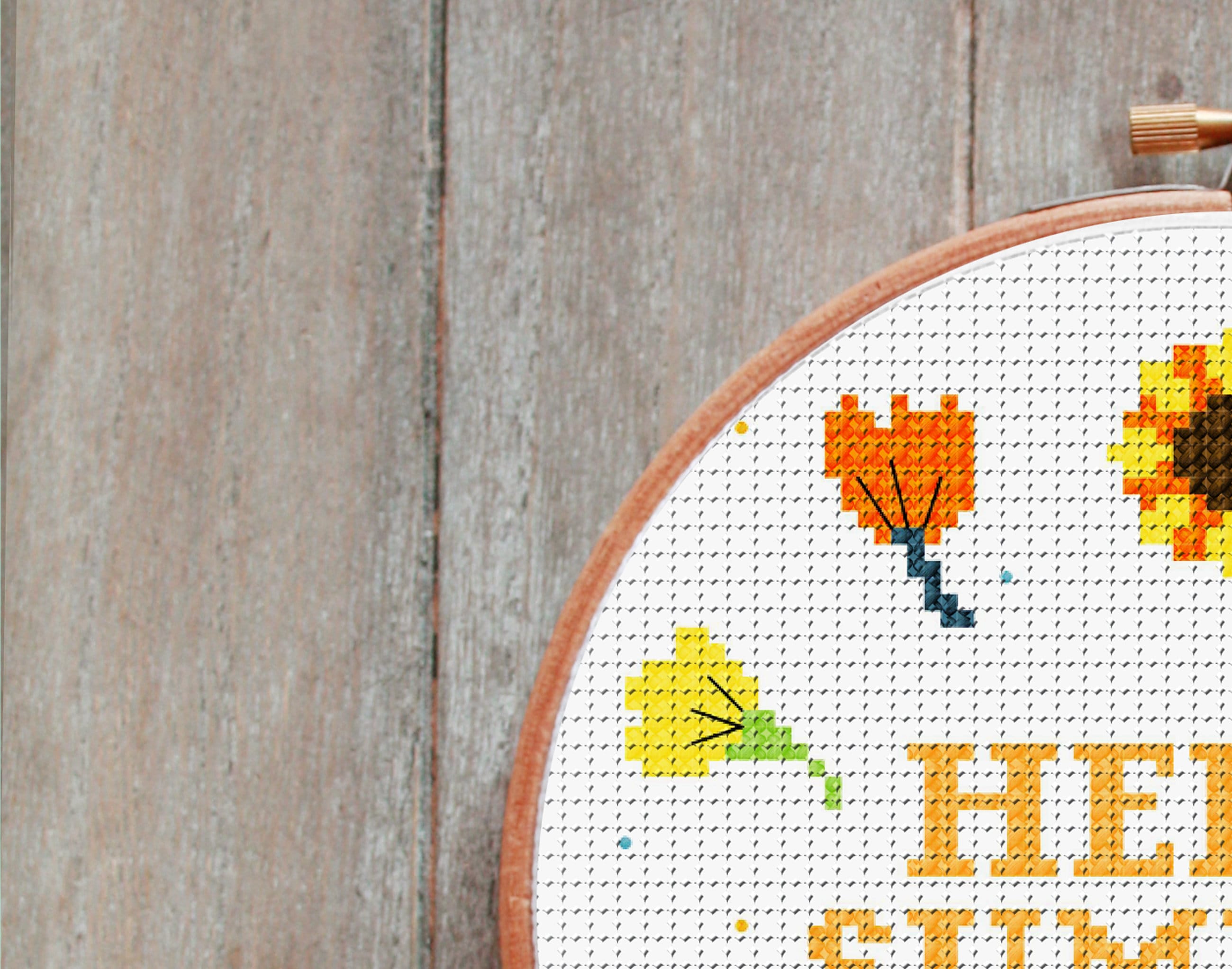 Hello Summer Cross Stitch Pattern, Full-colour PDF, Immediate Download ...
