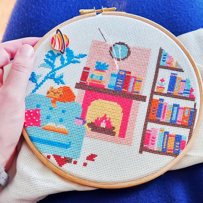 Library Cross Stitch Pattern Full-colour PDF Instant - Etsy