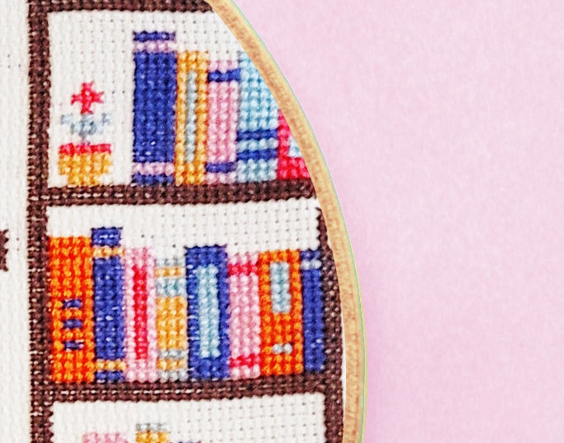Library Cross Stitch Pattern, Full-colour PDF, Instant Download ...