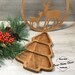 Kitchen Holiday Decor Christmas Tree Serving Dishes Wooden Plate ...