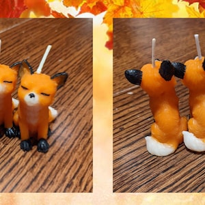 Adorable Freestanding Detailed Little Fox Candle Made From Locally ...