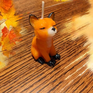Adorable Freestanding Detailed Little Fox Candle Made From Locally ...
