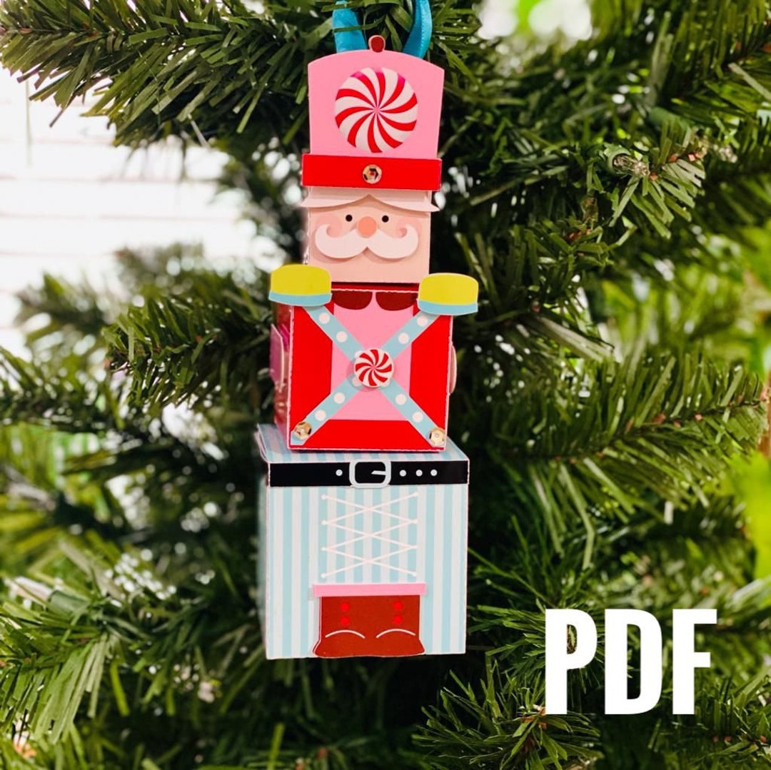Printable Nutcracker Ornament 2, PDF Files, Video Assemble, Favor Box ...