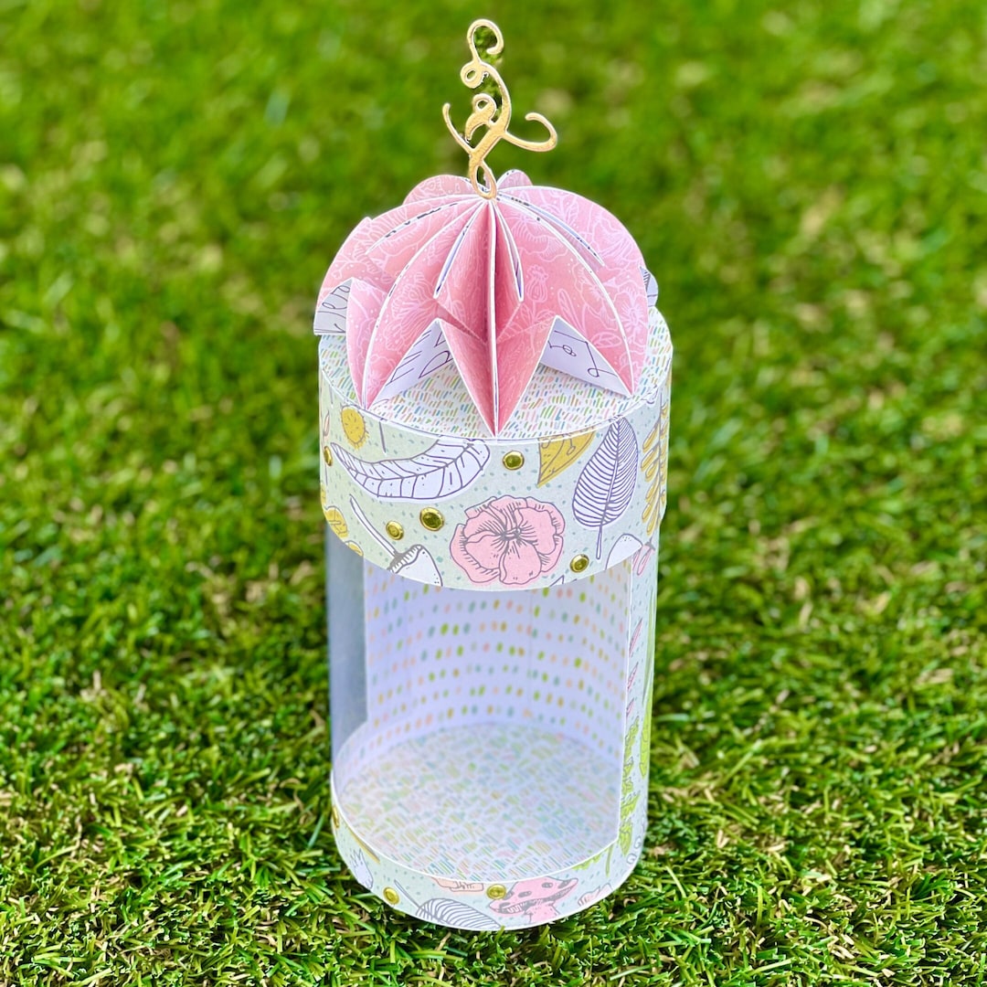 Deluxe CYLINDRICAL Box With Acetate Template, Cutting Files,box ...