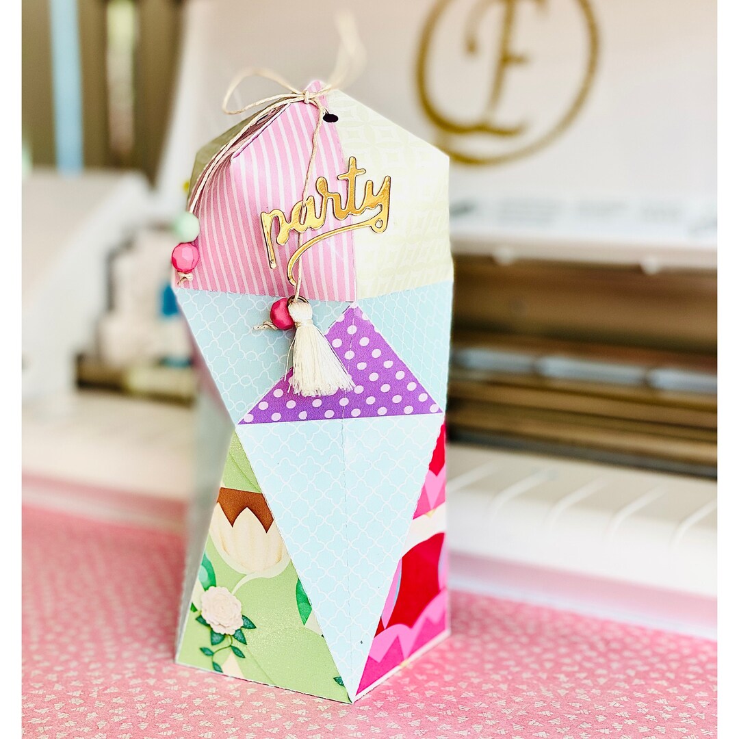 Geometric Box Template 04, Cutting Files, Box Template SVG Files, Favor ...