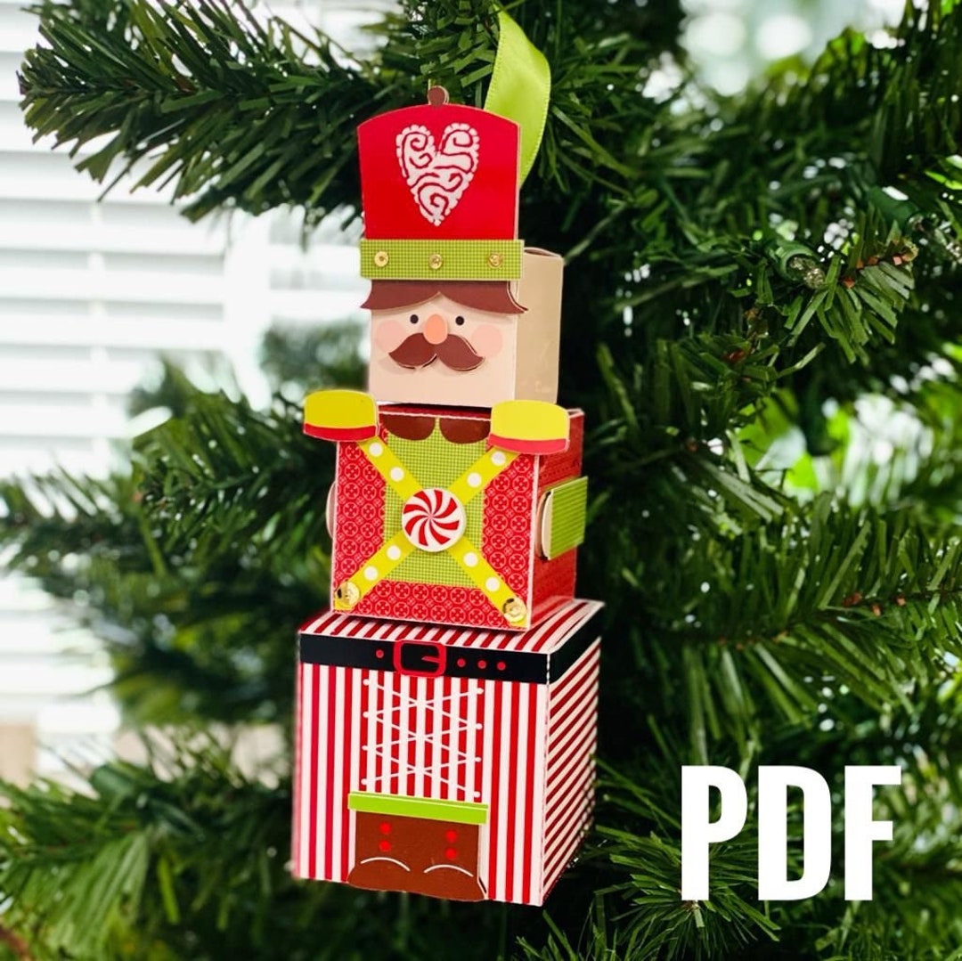 Printable Nutcracker Ornament 5, PDF Files, Video Assemble, Favor Box ...
