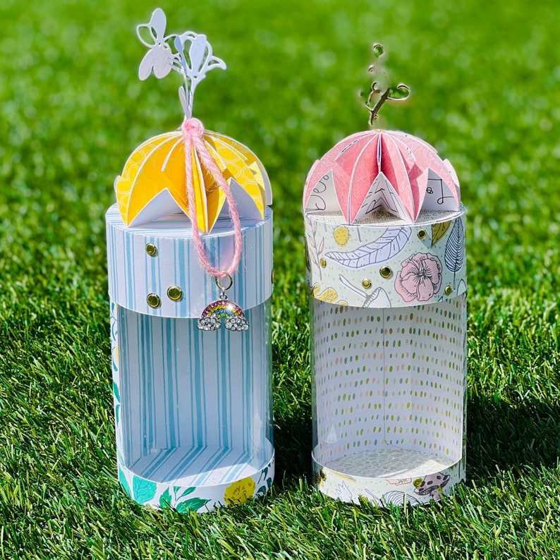 COMBO Deluxe Cylindrical Box Template Cutting Filesbox - Etsy