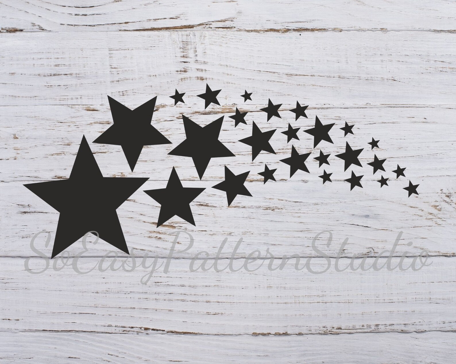 Star Svg Files for Cricut A Wave of Stars Png Silhouette Cut | Etsy