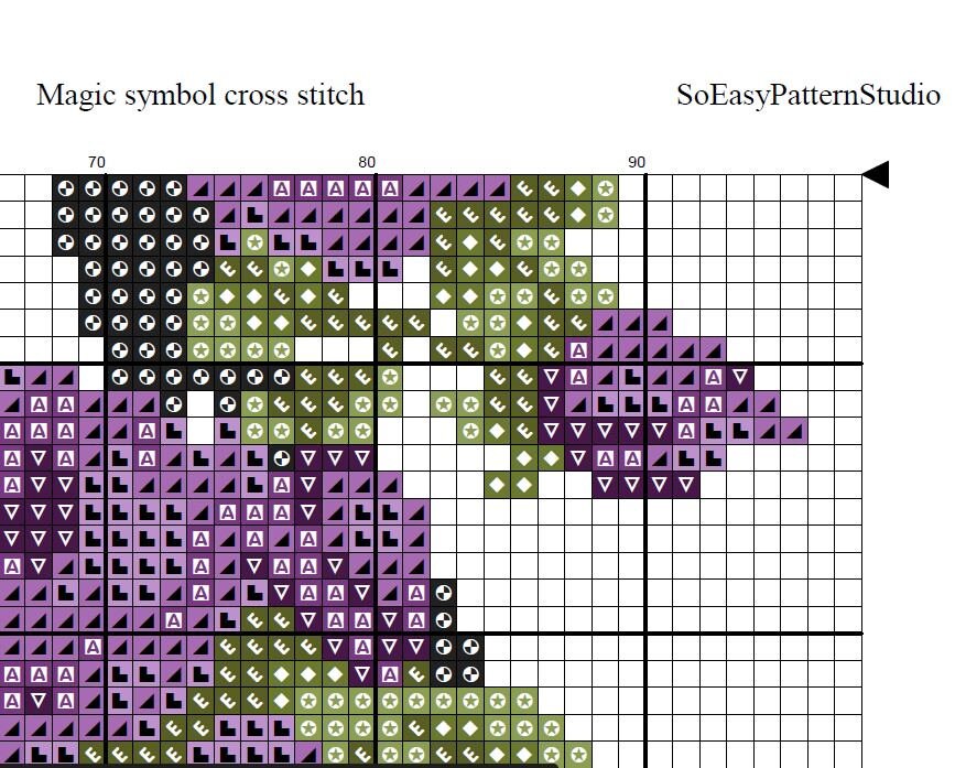 Magic Symbol Cross Stitch Pattern PDF Counted Cross Stitch - Etsy