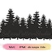 Forest Line Svg, Cricut Cut Files, Silhouette, Forest, Trees Clip Art ...