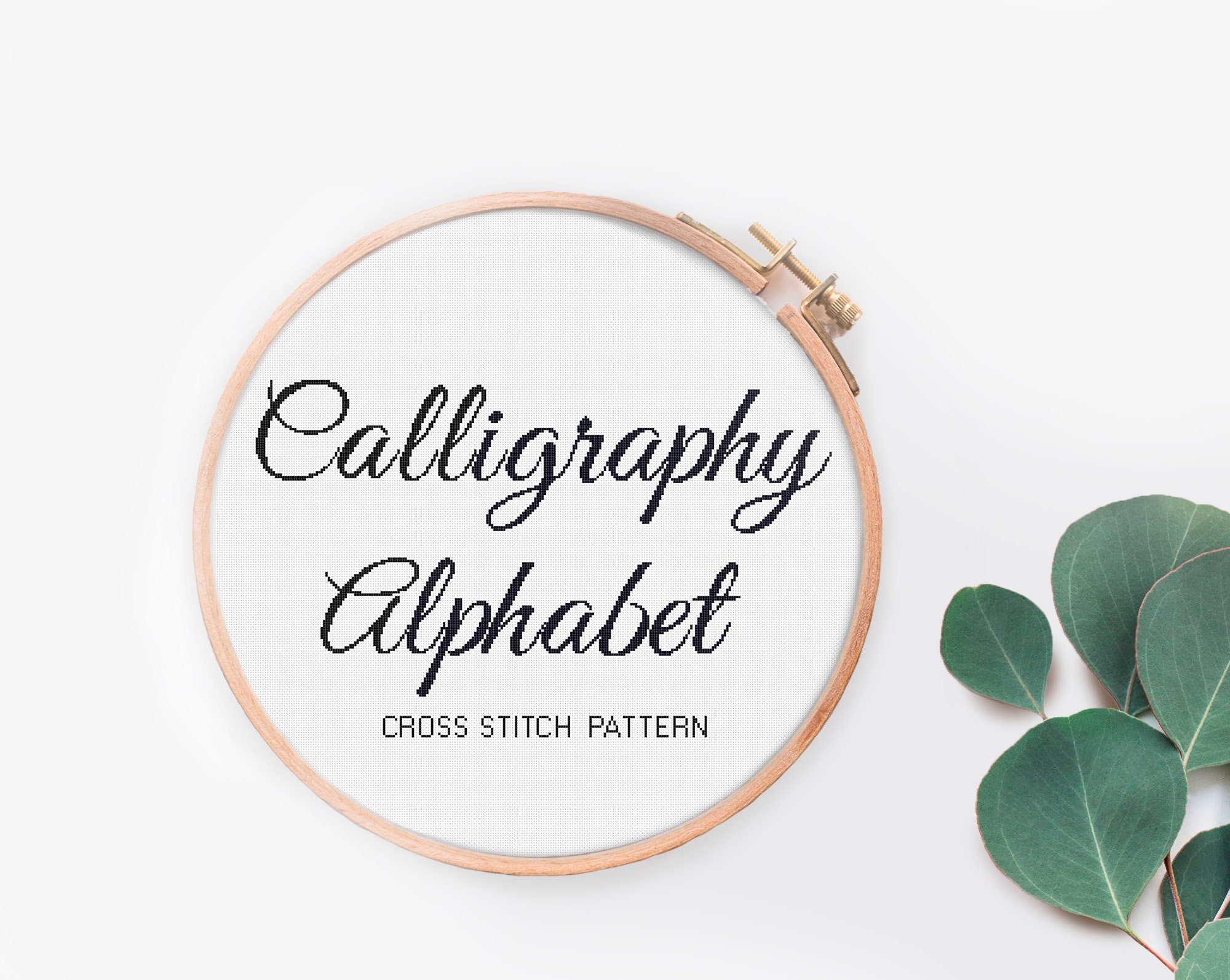 Alphabet Cross Stitch Pattern Calligraphy Font Letters Cross | Etsy