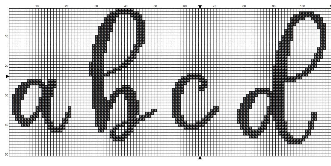 Alphabet Cross Stitch Pattern Calligraphy Font Letters Cross - Etsy