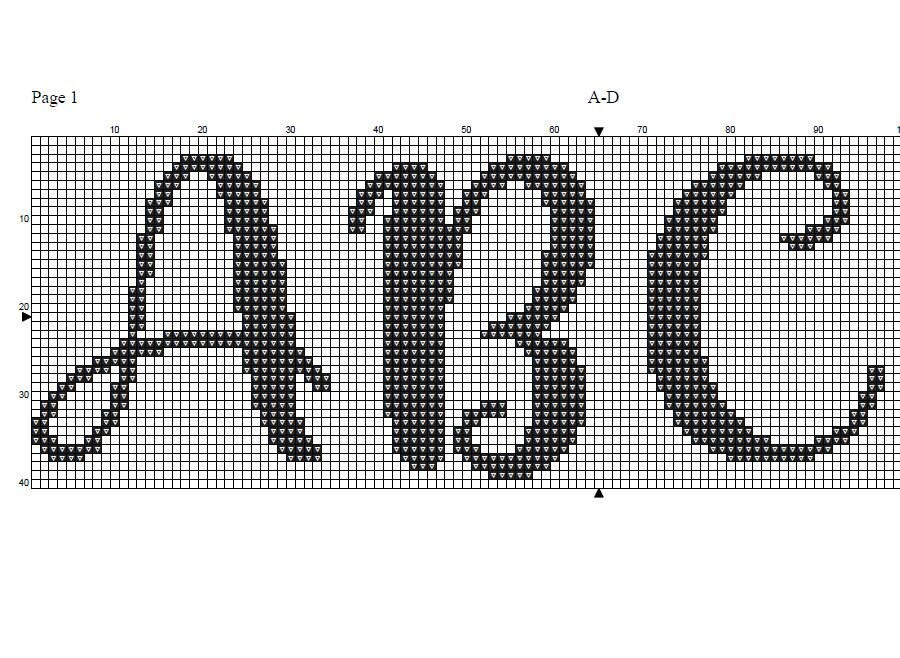 Alphabet Cross Stitch Pattern Calligraphy Font Letters Cross Stitch Pdf ...