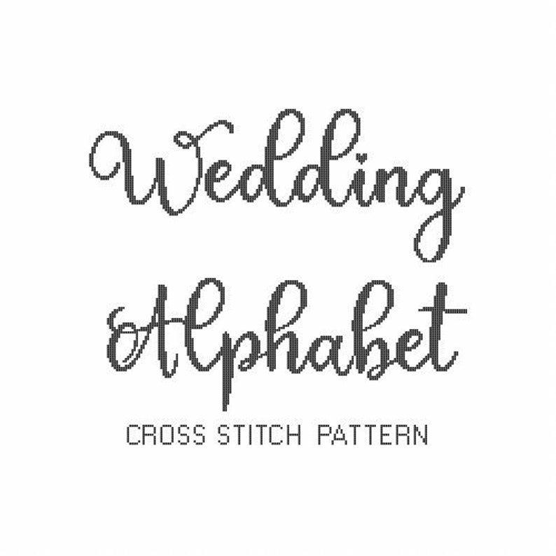 Alphabet Cross Stitch Pattern Calligraphy Font Letters Cross - Etsy