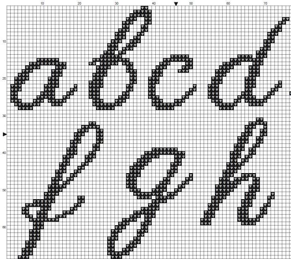 Calligraphy Alphabet Cross Stitch