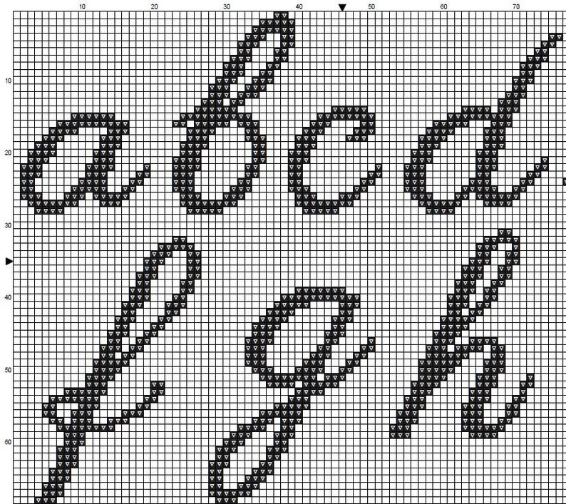 Alphabet Cross Stitch Pattern Calligraphy Font Letters Cross - Etsy