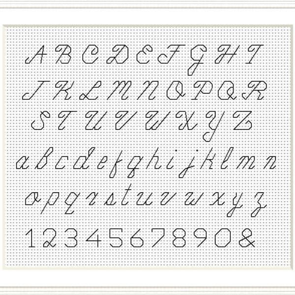 Cursive Cross Stitch - Etsy