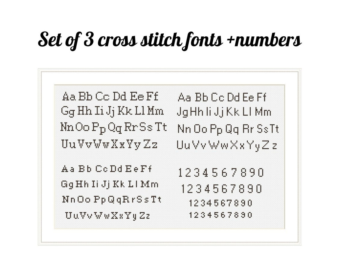 Alphabet Cross Stitch Pattern Easy Basic Alphabet Letters - Etsy