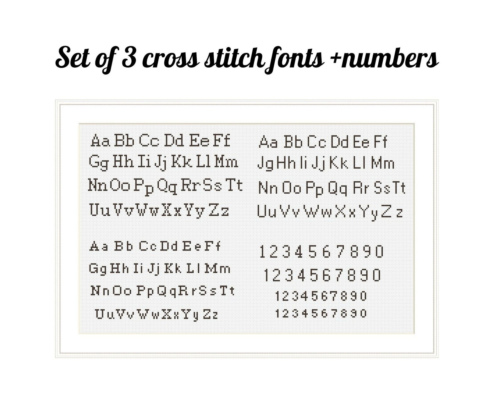 Alphabet Cross Stitch Pattern Easy Basic Alphabet Letters - Etsy